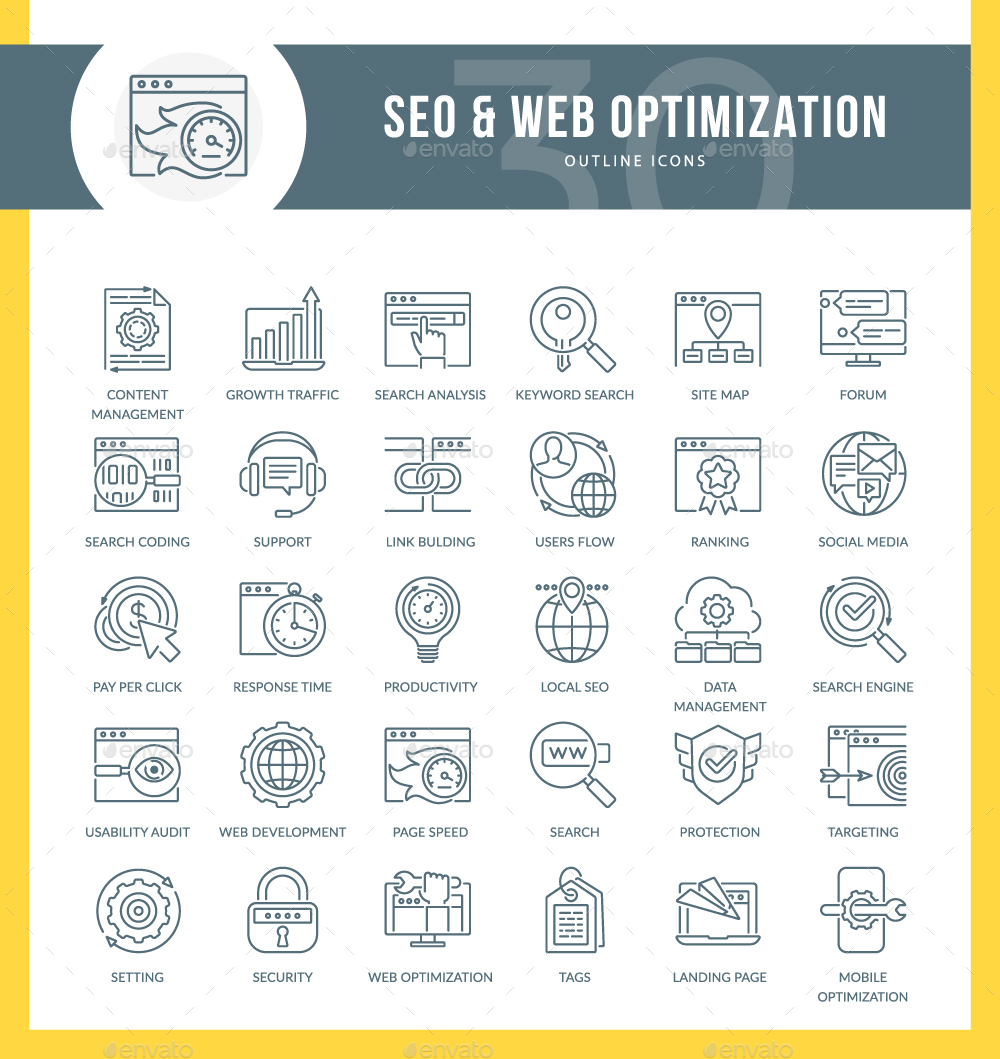 SEO Icons, Icons | GraphicRiver
